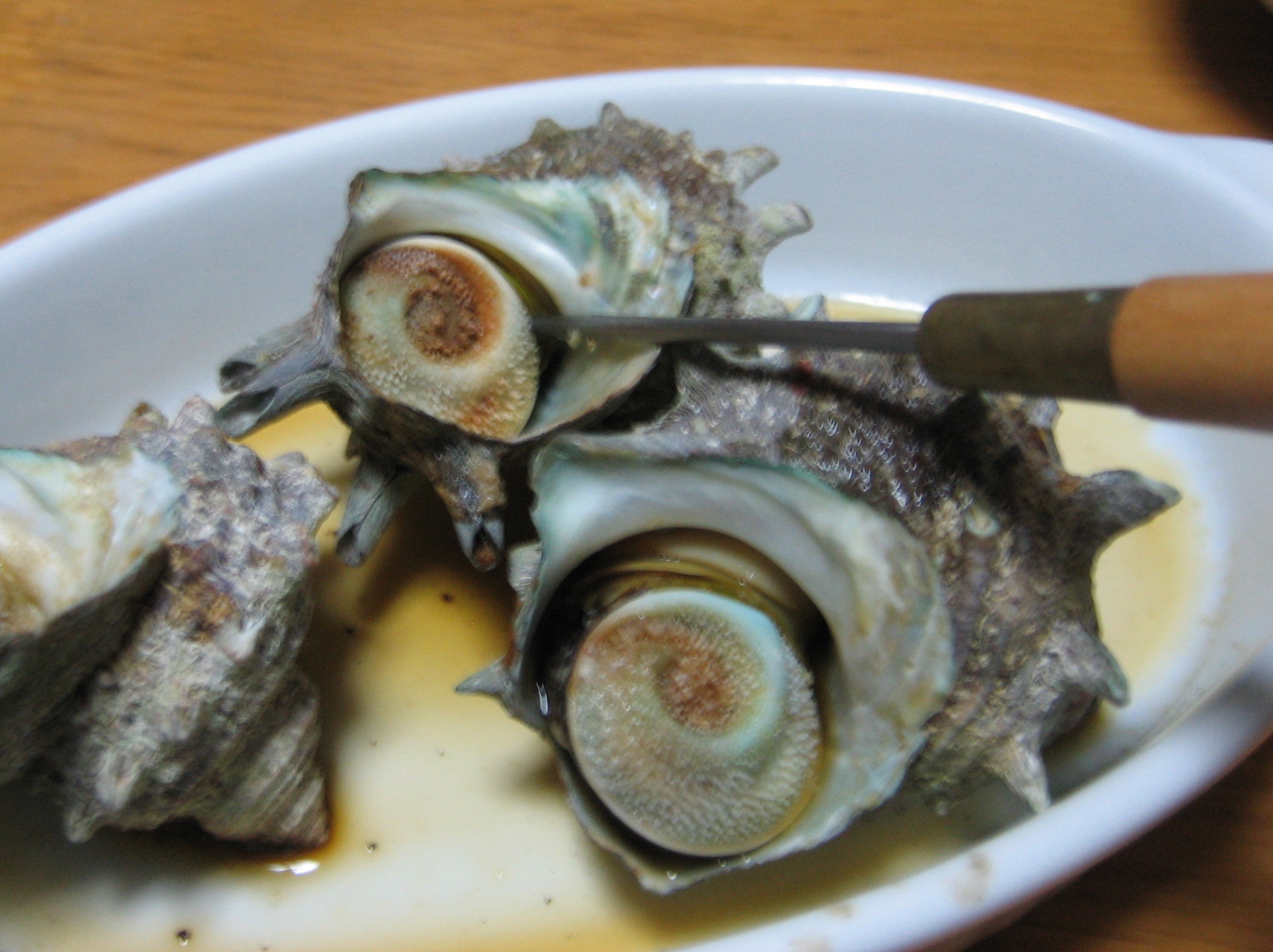 Tsuboyaki of Turban Shell (Sazae-no-Tsuboyaki) | Food in Japan